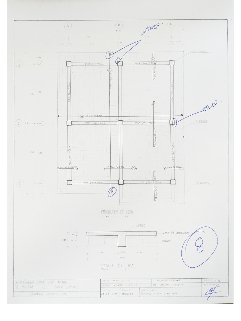 Reticulado y Detalle de Losa | PDF