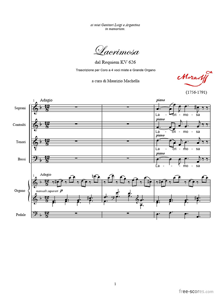 Lacrimosa Mozart | PDF