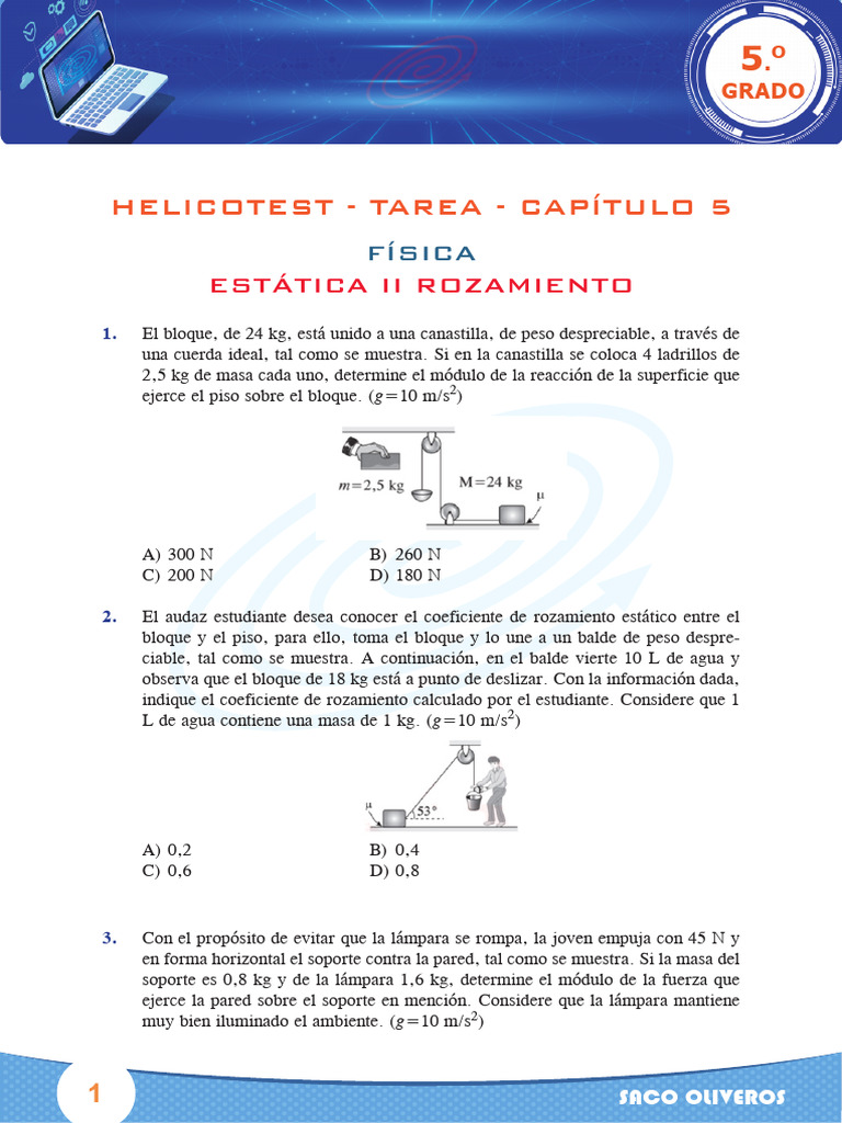 6 - F - 5° - Cap 5 - Preg - Tarea - 23 | PDF