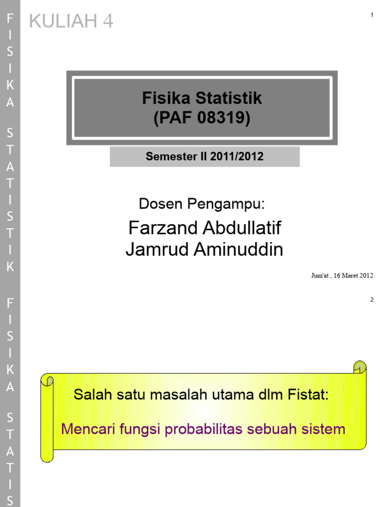 Fistat - Kuliah 4 | PDF