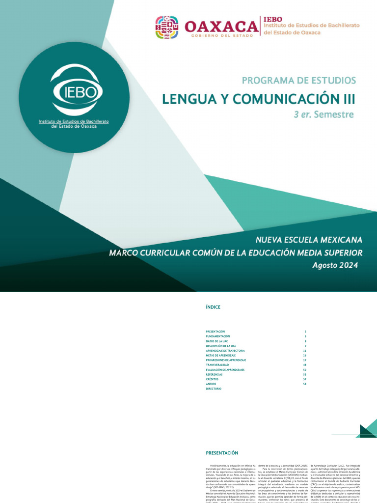 PE - Lengua y Comunicación III 2024 | PDF