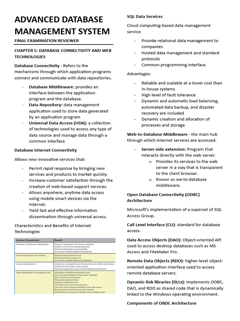 Adbms Final Reviewer Upd | PDF | Apache Hadoop | Databases