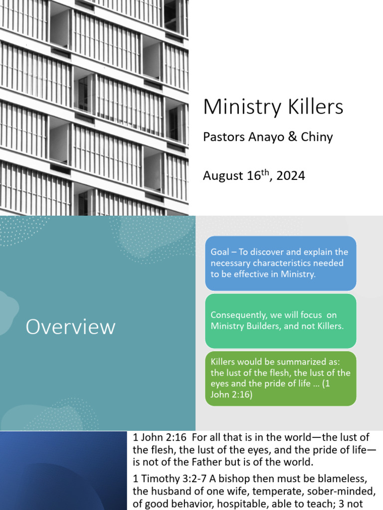Ministry Killers | PDF | Integrity | Jesus
