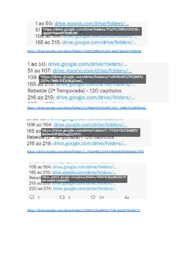 Links para Baixar RBD | PDF