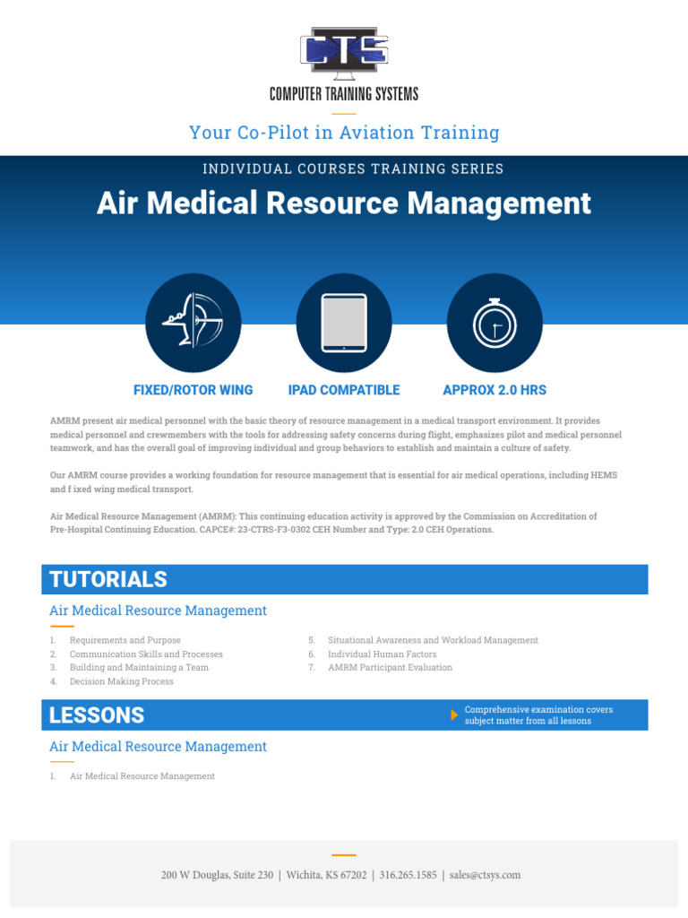 Air Medical Resource Management | PDF