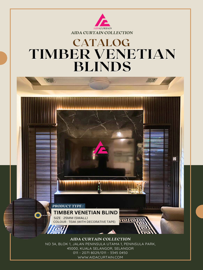 PRODUCT CATALOG - TIMBER VENETIAN BLINDS (4) | PDF