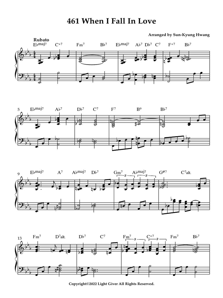 When I Fall In Love Sheet Music | PDF