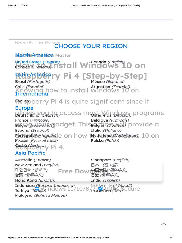 How To Install Windows 10 On Raspberry Pi 4 (2024 Full Guide) | PDF | Windows 10 | Microsoft Windows