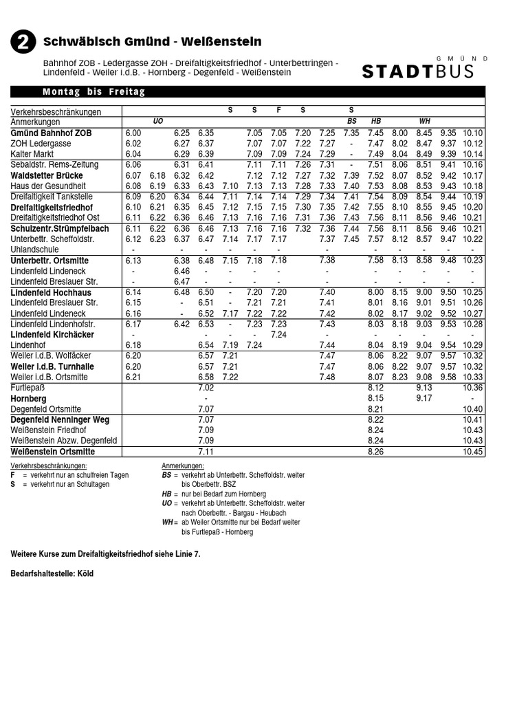 Ein busfahrplan hier | PDF