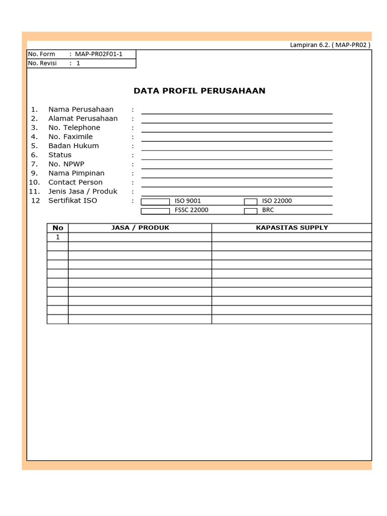 Profil dan Audit Supplier ISO 9001 | PDF
