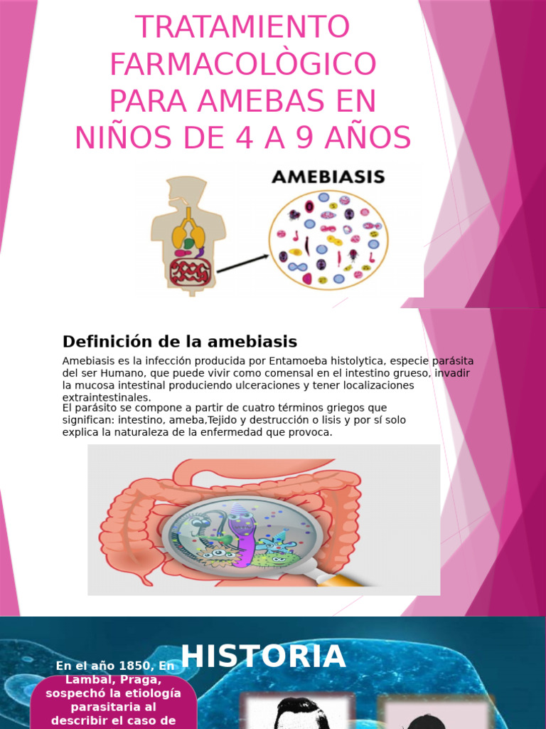 Tratamiento Farmacològico para Amebas en Niños | PDF