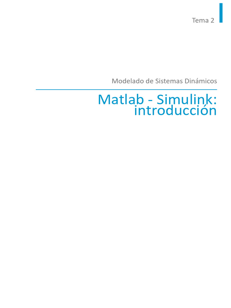 02 - Matlab - Simulink. Introducción | PDF | Matlab | Ecuaciones