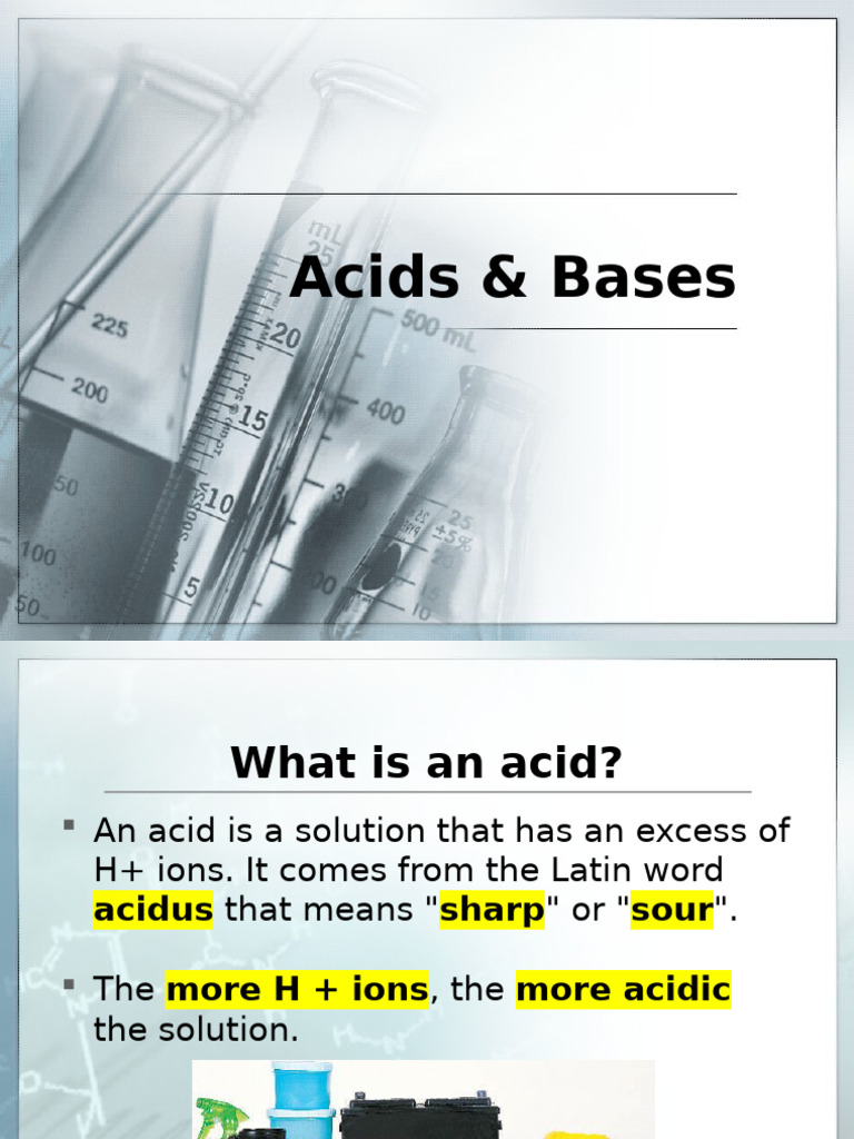 Acids and Bases | PDF