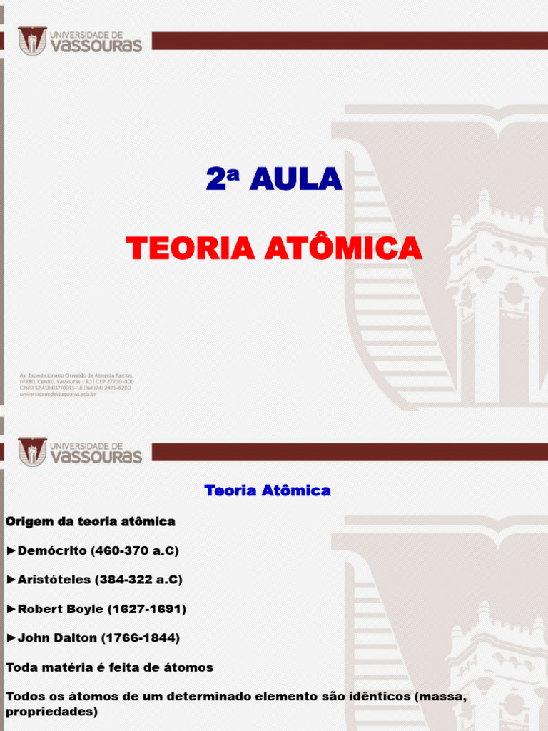 Aula 02 - Teoria Atômica | PDF