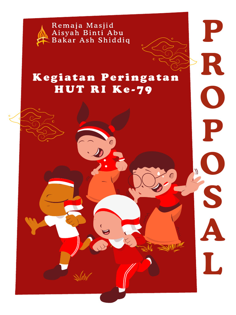 Merah Putih Elegan Modern Cover Proposal Pengajuan Dana Dokumen A4 | PDF