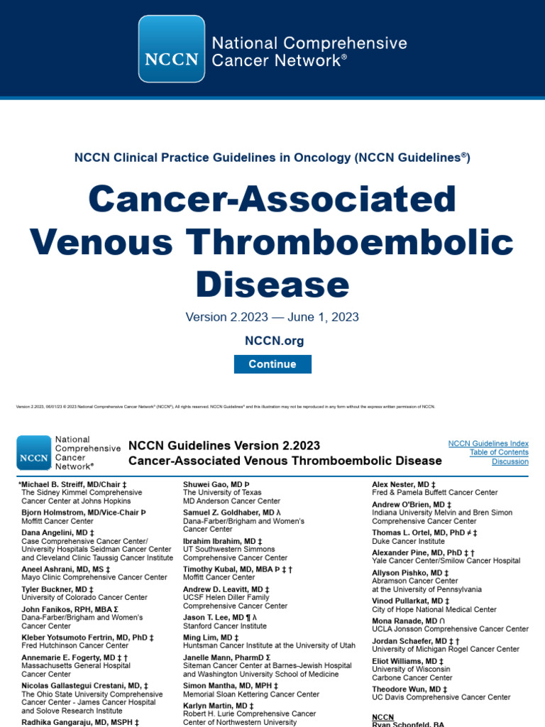 2023 NCCN Vte | PDF