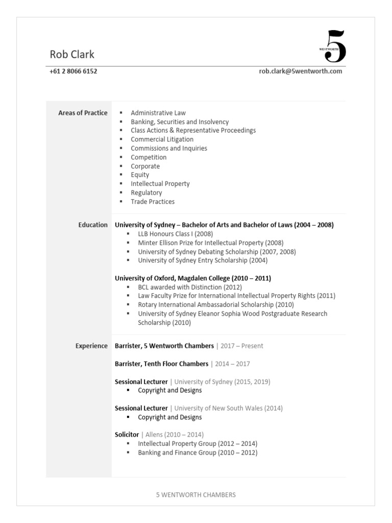 Rob Clark CV | PDF