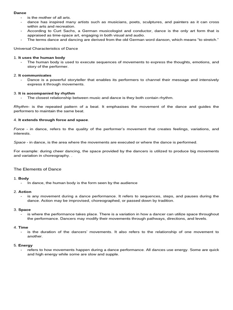 Dance P.E | PDF