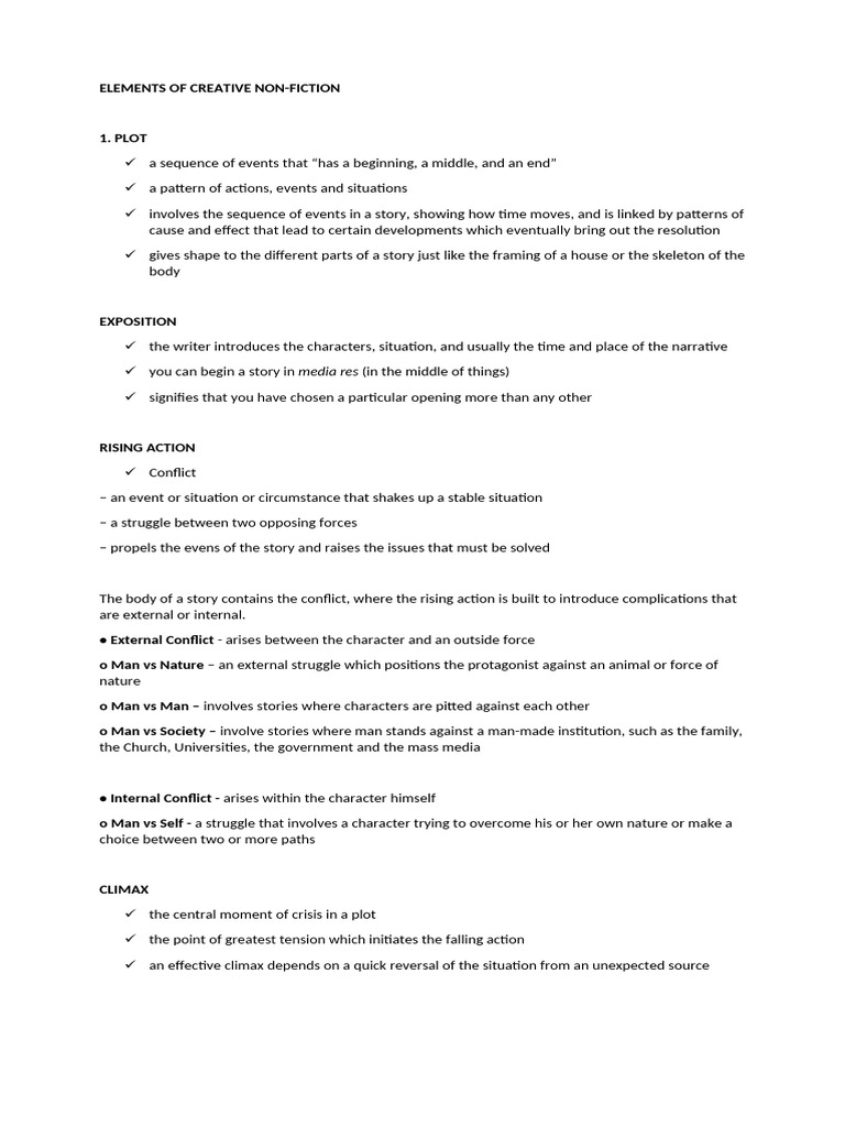 Creative Nonfiction Elements | PDF