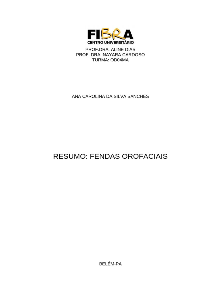 Fendas Orofaciais | PDF