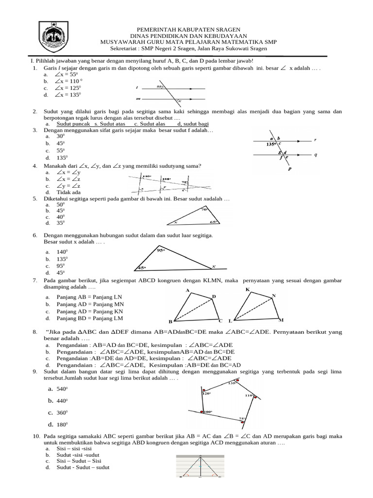 Soal Asat Kelas 8 Utama Kur Merdeka | PDF
