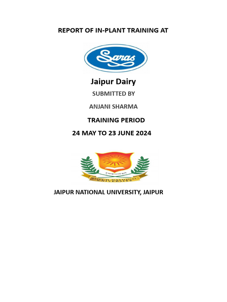 Anjani - Sharma - Training - Report 2024 | PDF