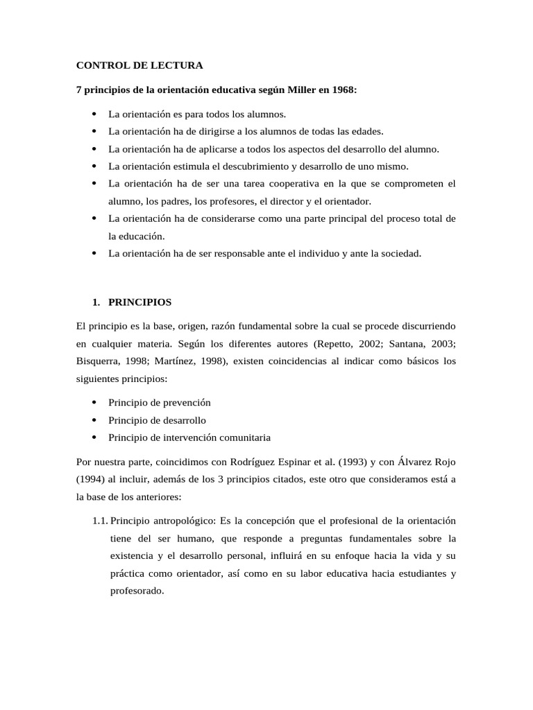 Control de Lectura | PDF