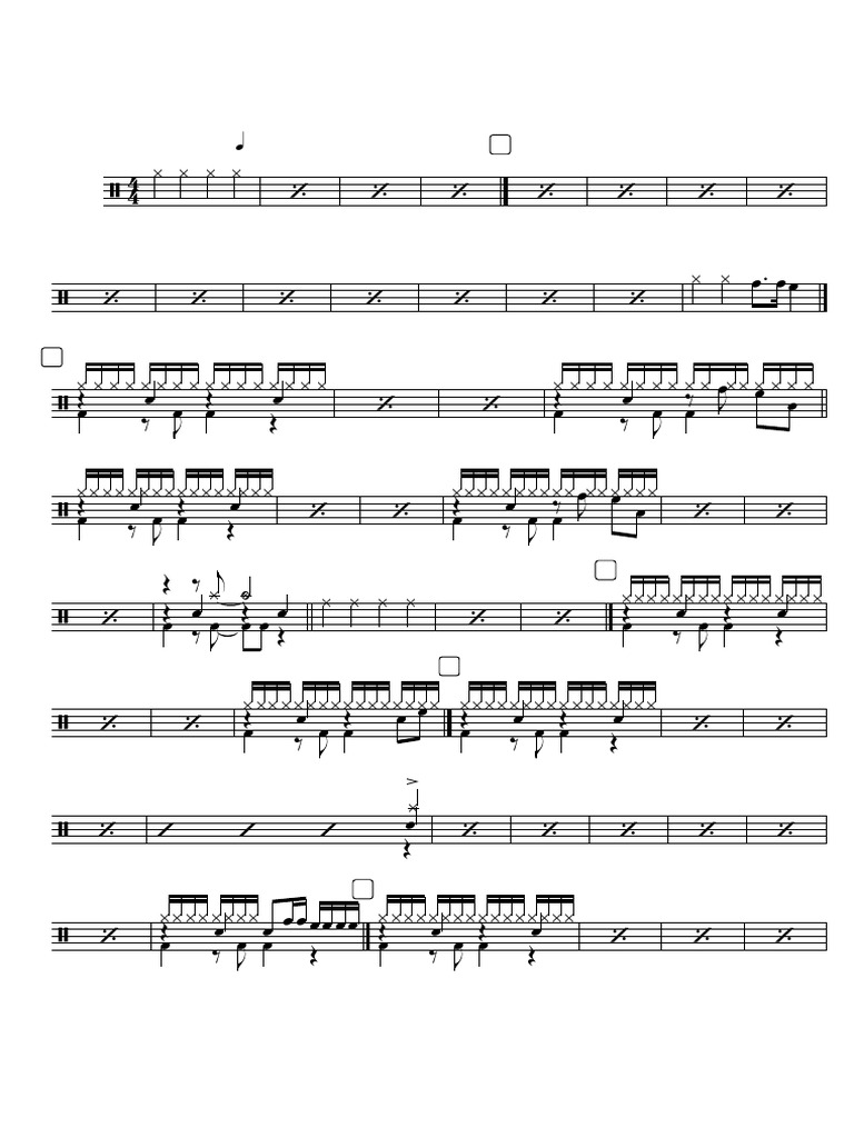 Standing in D Eyes - Drum Set | PDF