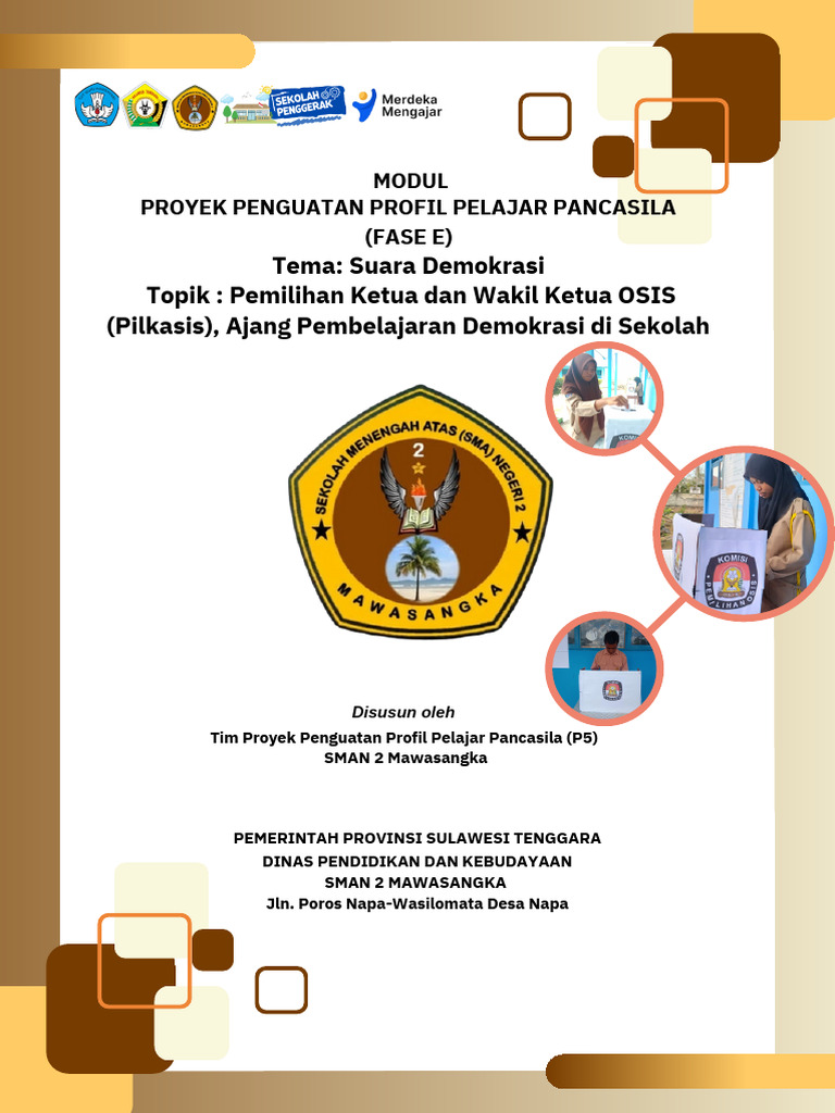 Modul Projek - Suara Demokrasi Pemilihan Ketua Dan Wakil Ketua OSIS (Pilkasis) - Fase E PDF | PDF