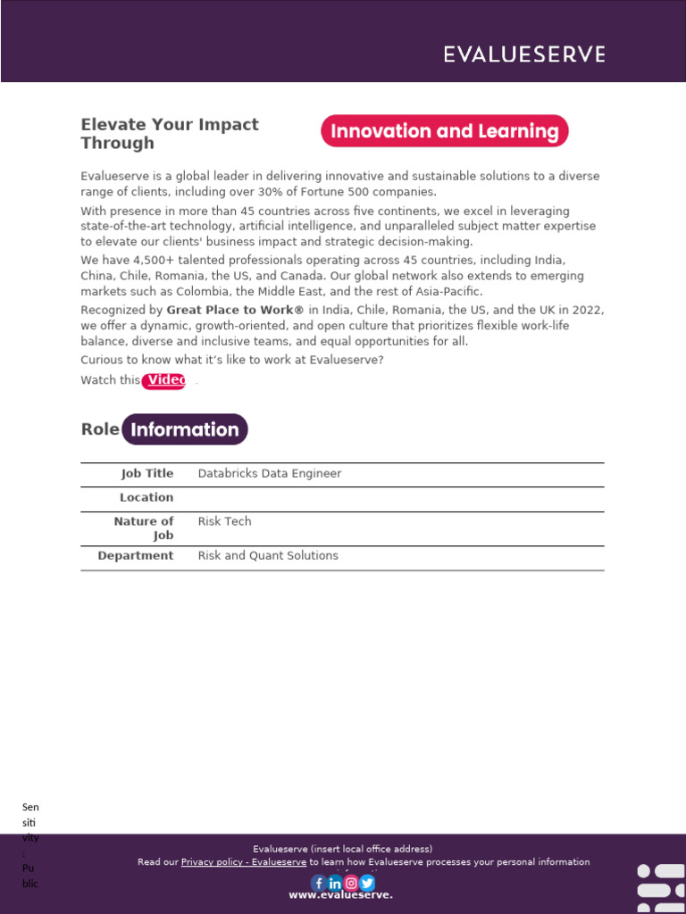 JD - Databricks Data Engineer | PDF
