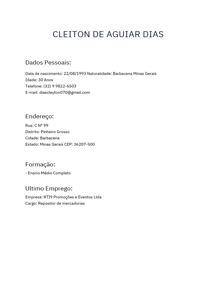 Curriculo Simples (2).PDF | PDF