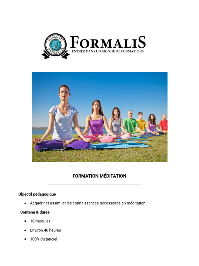 Programme Meditation FORMALIS | PDF