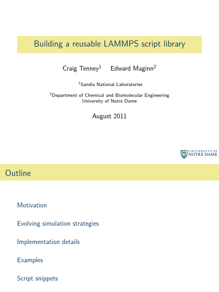 Building Reusable Lammps Script Library Pdf Scripting Language Parameter Computer 