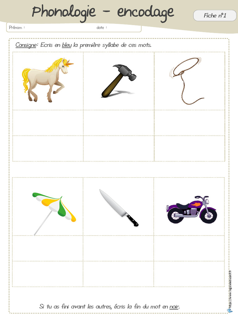 encodage-cp-fiches-1a4 | PDF