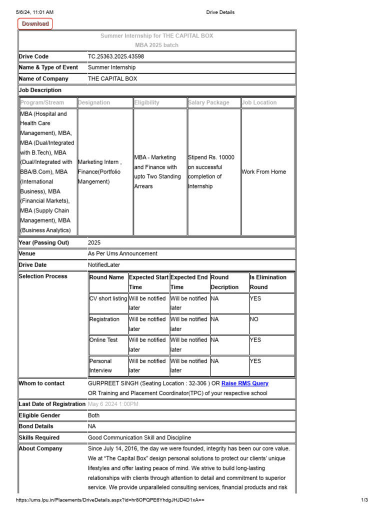 The Capital Box (C) | PDF