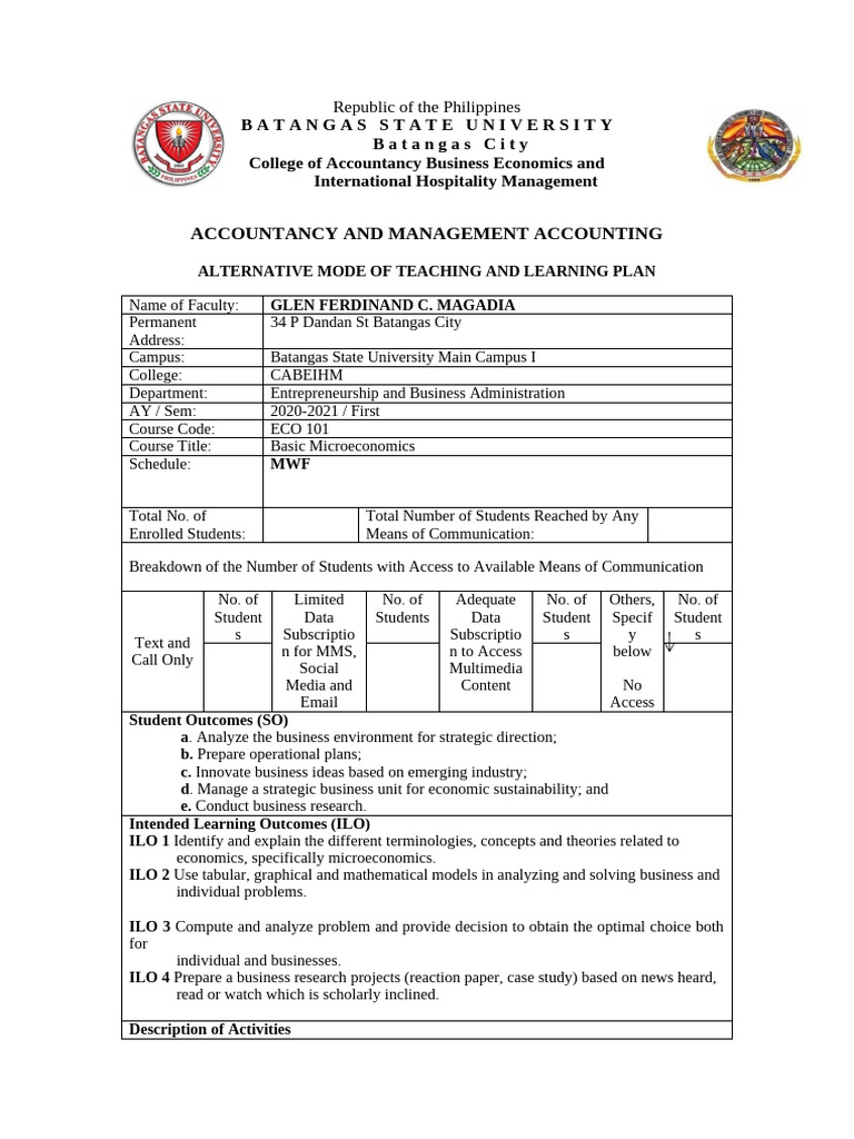 Learning Plan | PDF