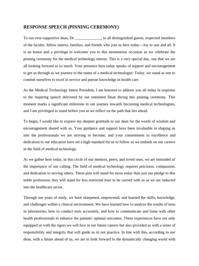 Response Speech | PDF