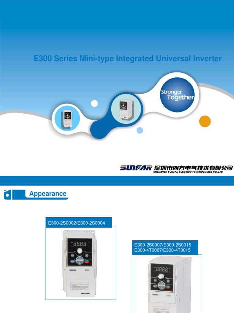 E300 Series | PDF | Power Inverter | Frequency