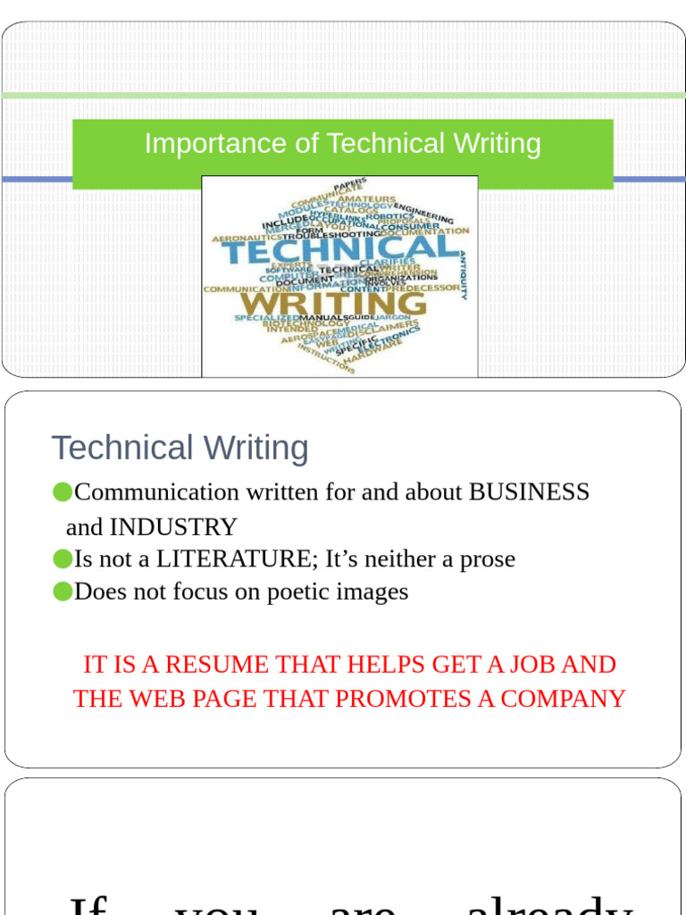 EL118 Importance of Technical Writing | PDF