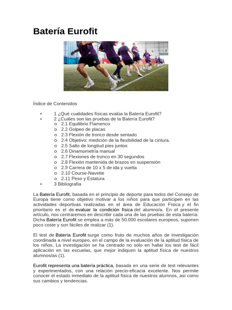 Eurofit | PDF