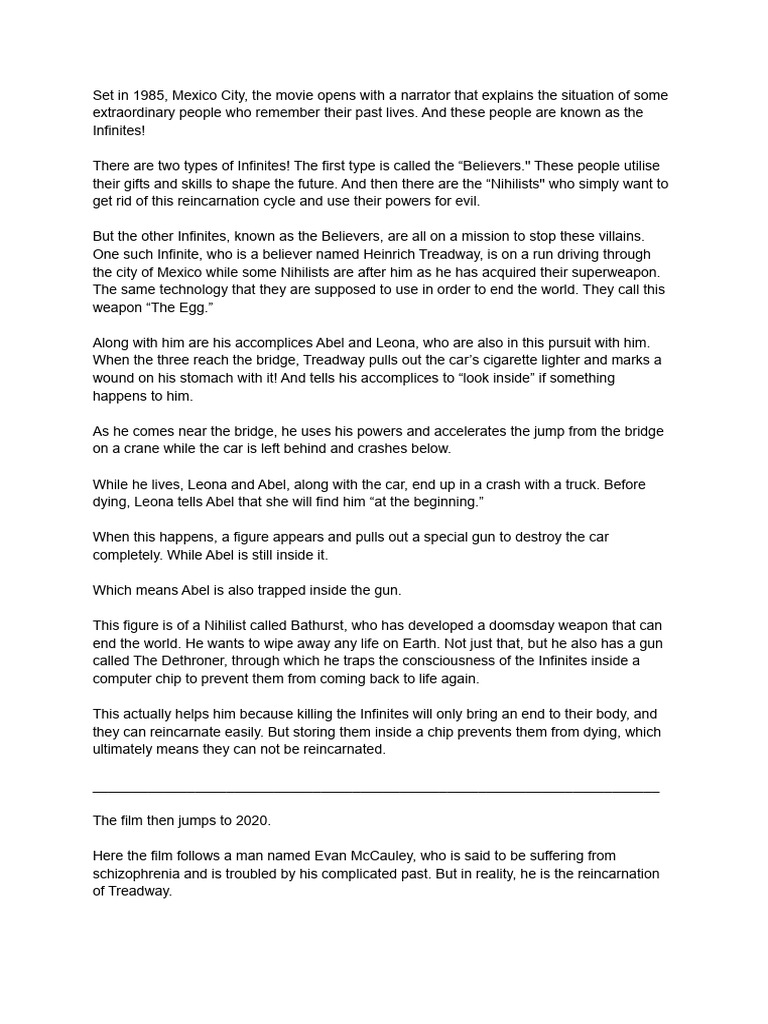 Infinite Movie Recap. | PDF
