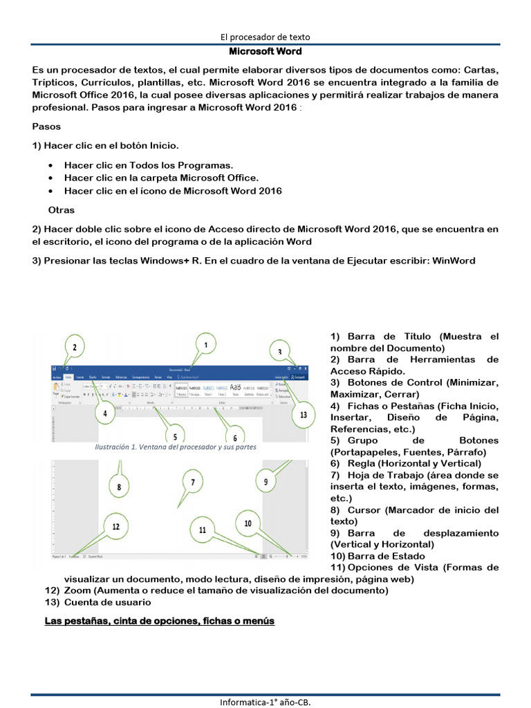 Microsoft Word-El Procesador de Texto | PDF