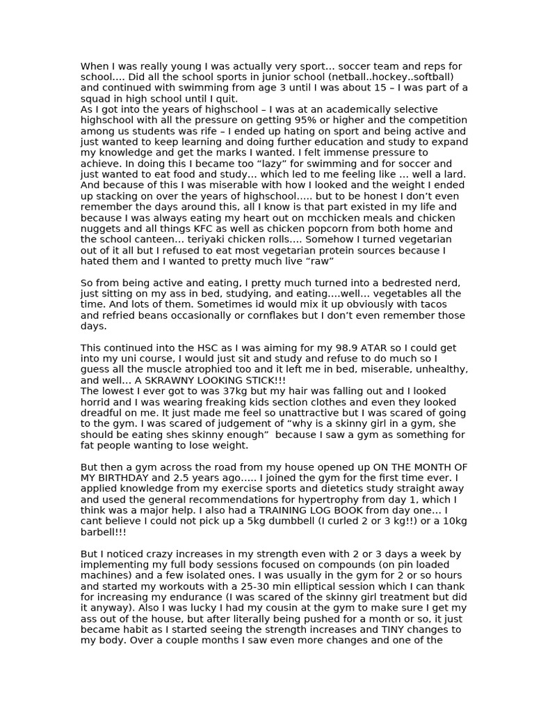 My Ultimate Transformation Story | PDF