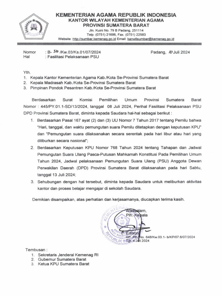 Fasilitas Pelaksanaan PSU | PDF