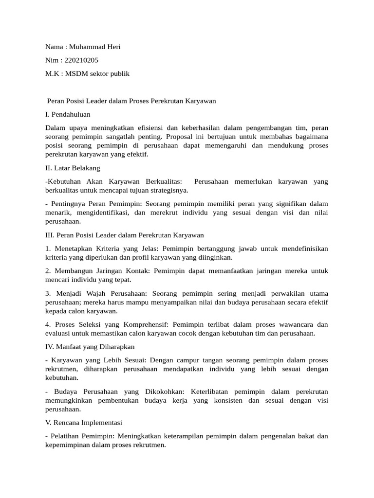 Tugas MSDM Heri | PDF