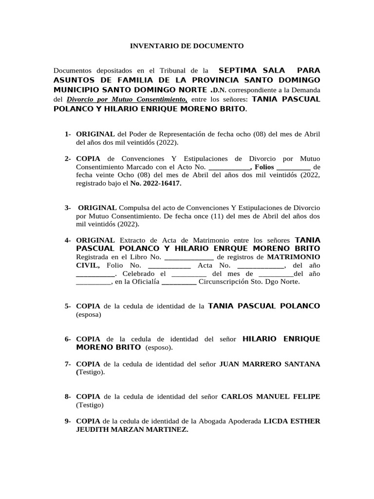 Inventario de Documentos | PDF