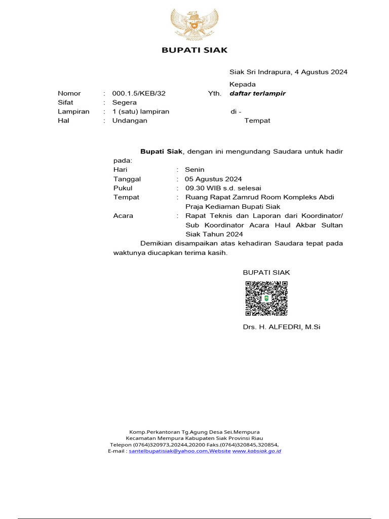 Undangan Rapat Teknis Dan Laporan Dari Koordinator Atau Sub Koordinator ...