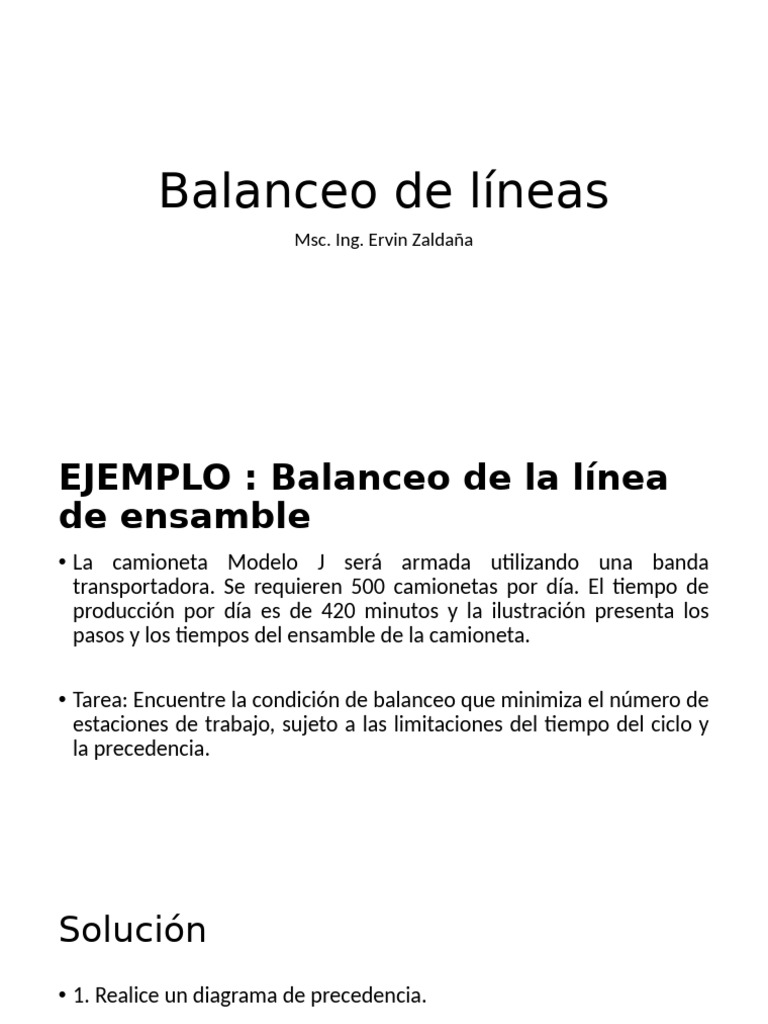 Balanceo de Líneas | PDF