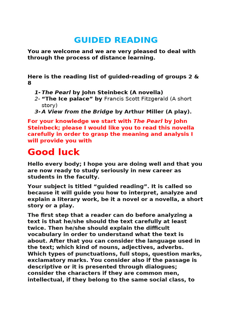 Guided Reading | PDF