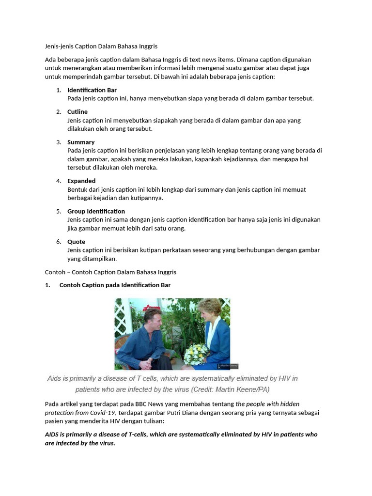 Types of Caption | PDF